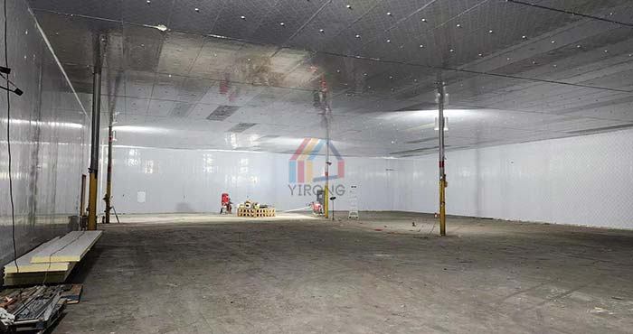 Construction of PU panels cold storage in the United States | Yirong ...